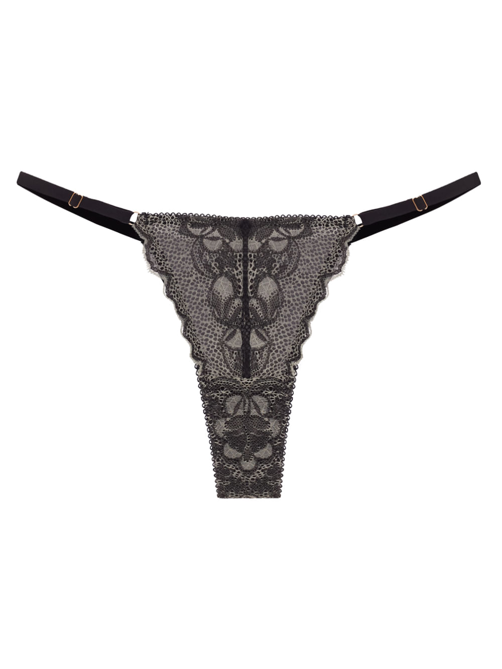 Calcinha String Fio Renda Tule Fire VERDE ETEREO - Loungerie