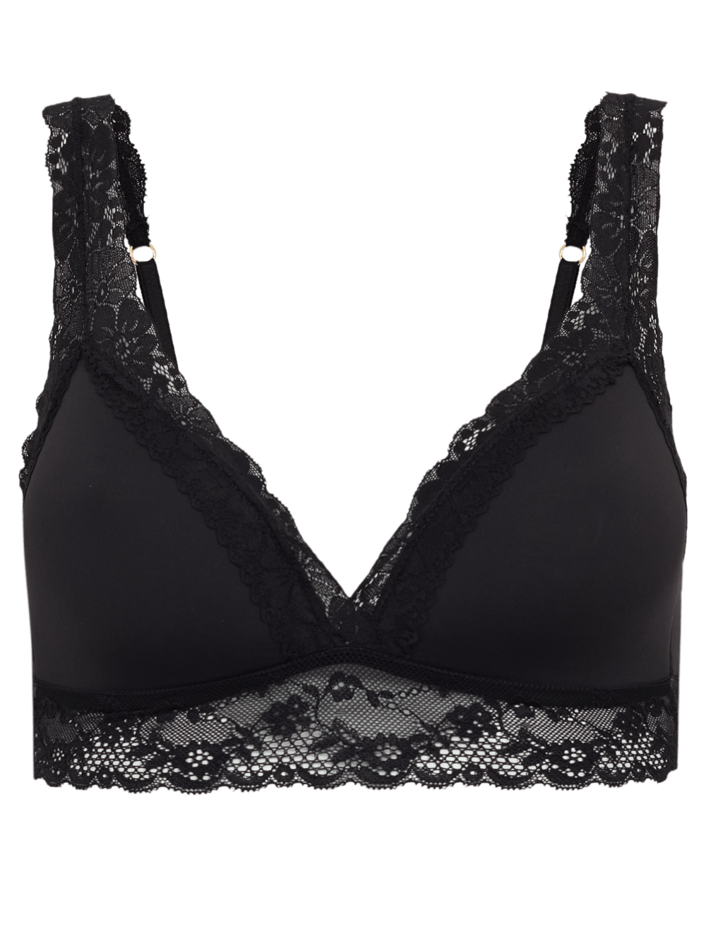 Top Triângulo Bojo Renda Pop Day PRETO - Loungerie