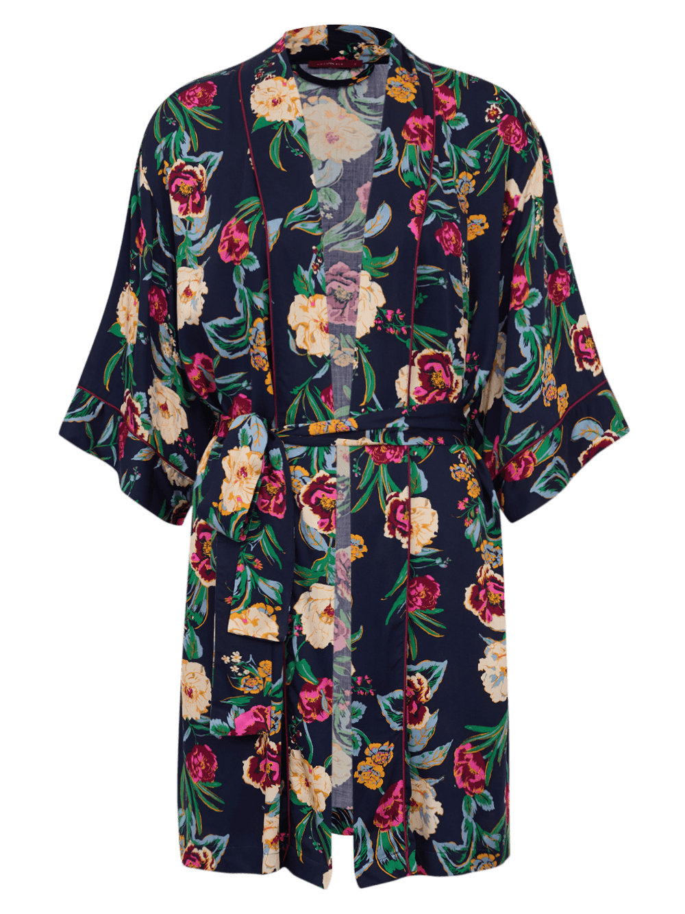 Robe Curto Manga Longa Viscose Tokyo FLORAL ESTAMPADO - Loungerie